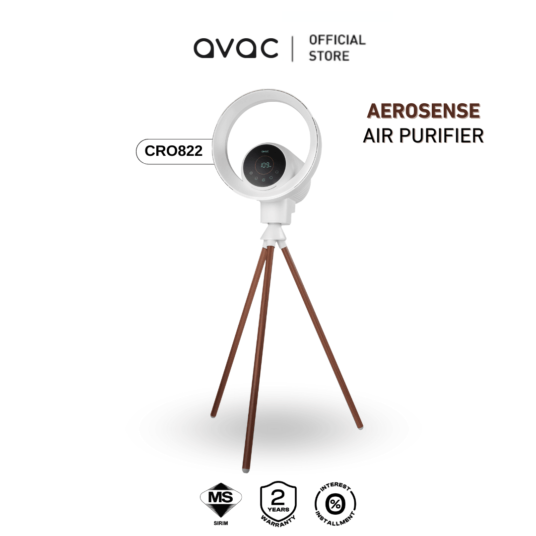 AVAC AeroSense Pro Air Purifier Bladeless Fan: 35W Power, Oscillating ...