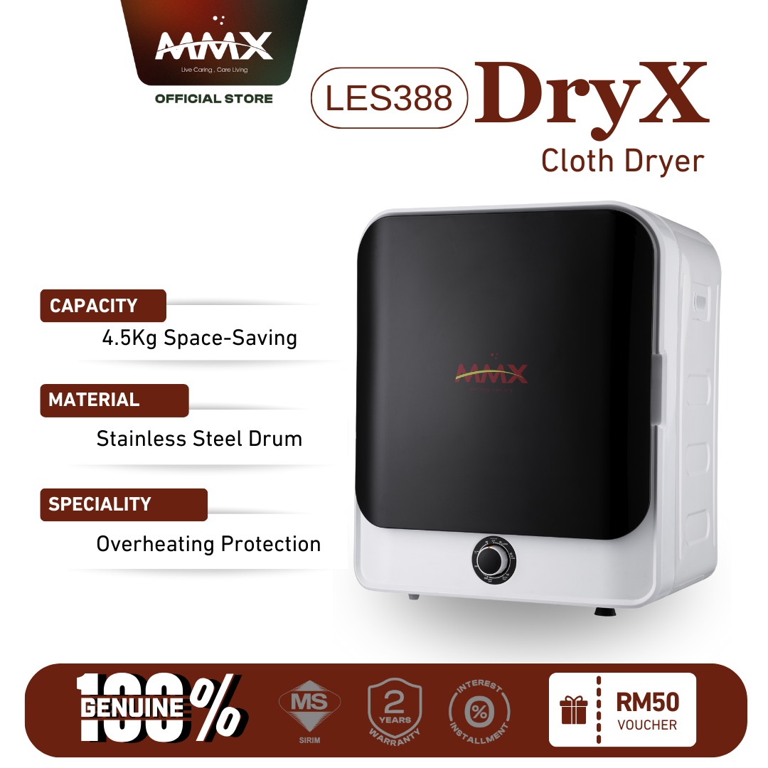 MMX DryX 4.5kg Clothes Dryer: 3D Dynamic Drying Solution (LES388) – MMXMALL